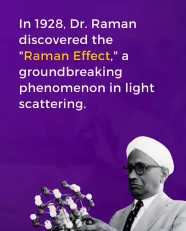 Dr. C. V. Raman, inspiration for students